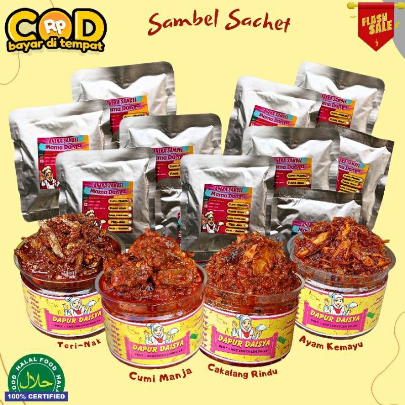 [SAMBAL Sachet 25 GRAM] SAMBEL SQUID SAMBAL SQUID BABY SAMBAL TERI ...