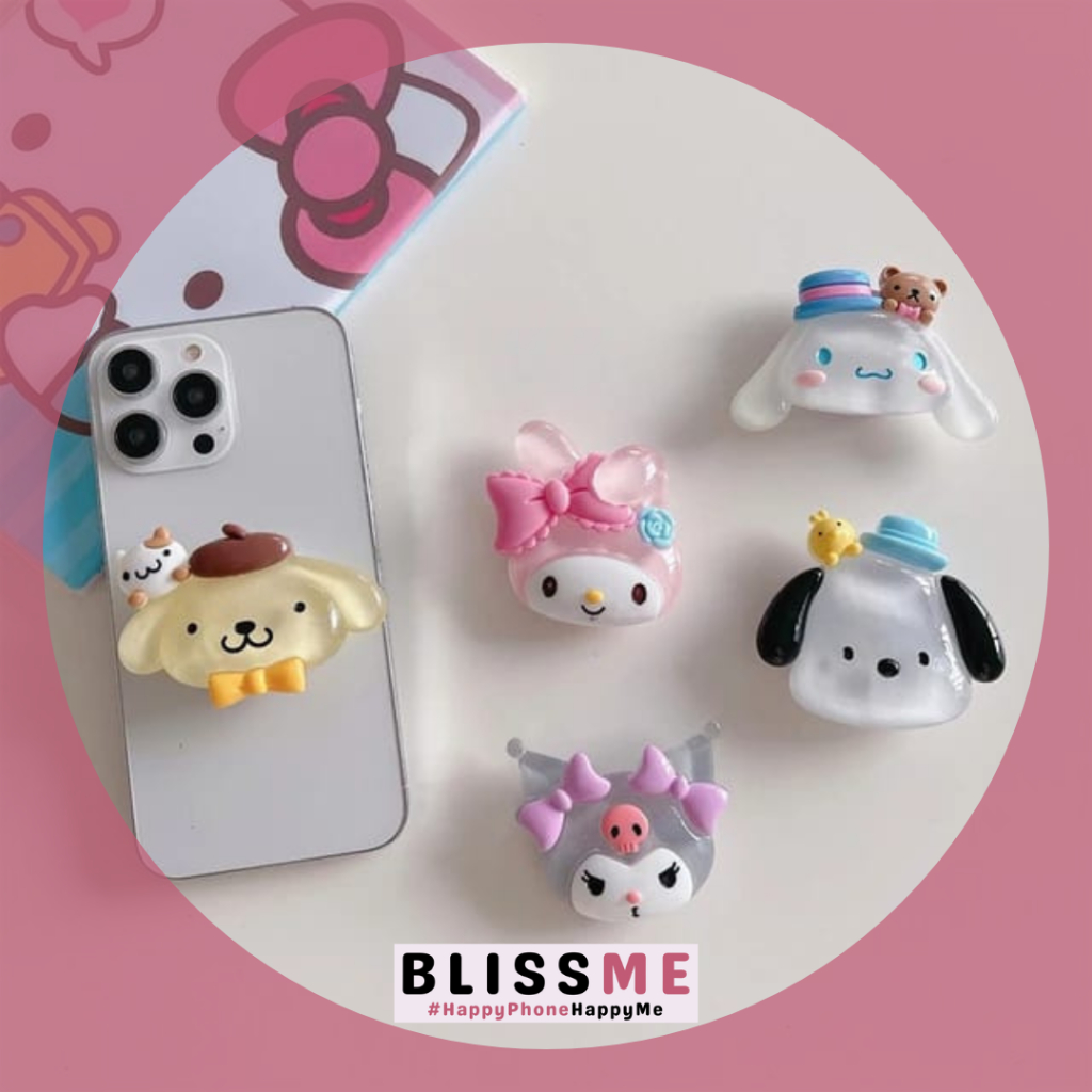Popsocket Griptok HP Sanrio Kuromi My Melody Cinnamoroll Cute 3D ...