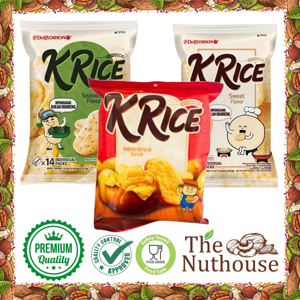 Delfi Orion Krice K'Rice Rice Crackers Snack - Sweet Flavor / Seaweed ...