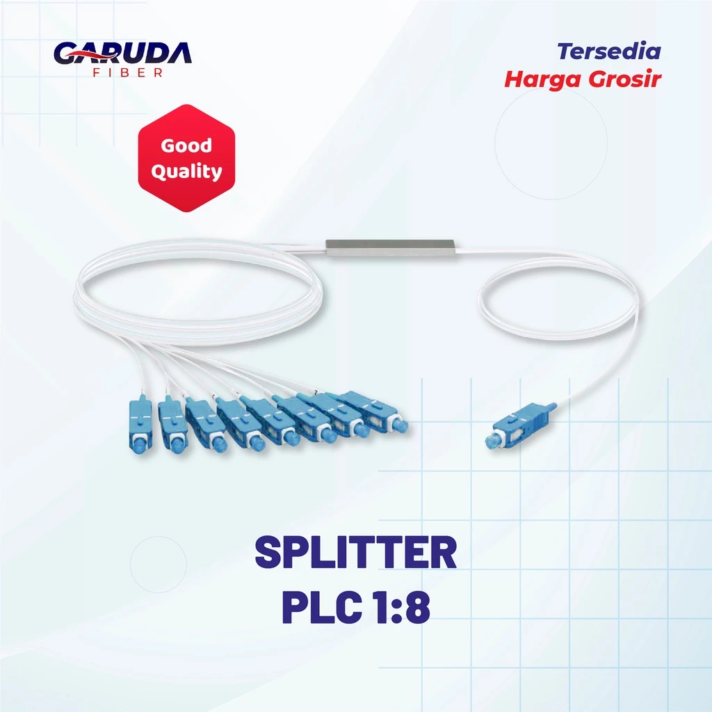 (ORIGINAL) Passive Splitter (PLC 1:8) GARUDA FIBER OPTIK Cable ...
