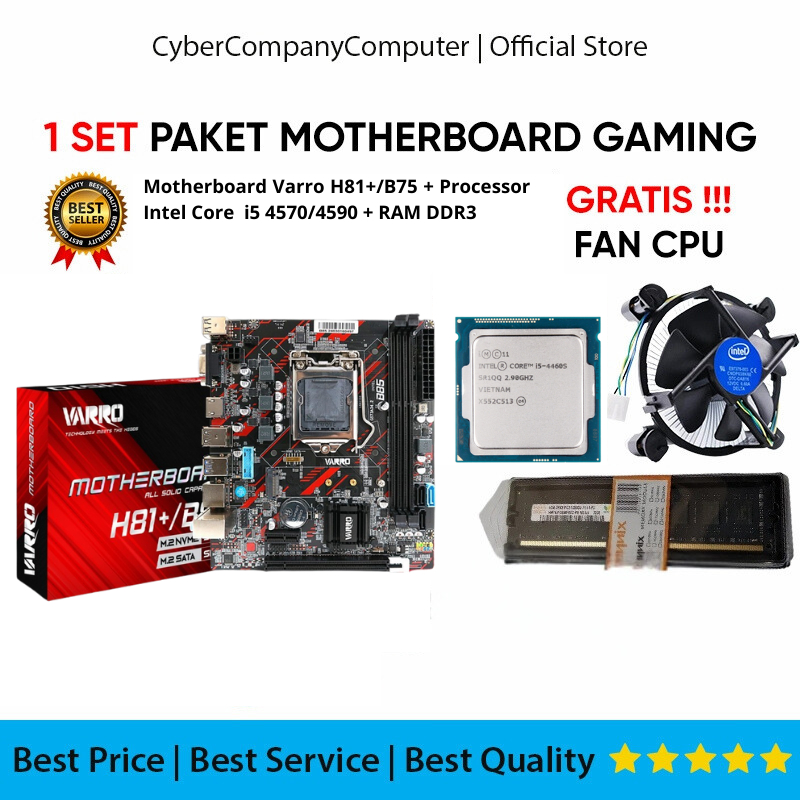 New Motherboard Varro H81 Plus / B75 DDR3 Core i5 4570/ i7-4770 Socket ...