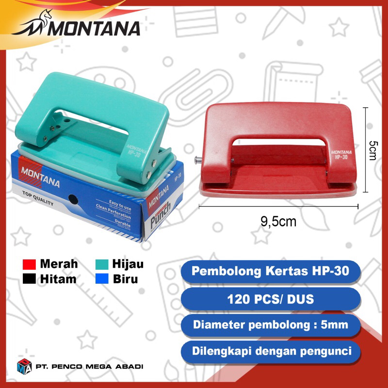 1pcs MONTANA HP 30 paper puncher // small paper puncher // 2 hole paper ...