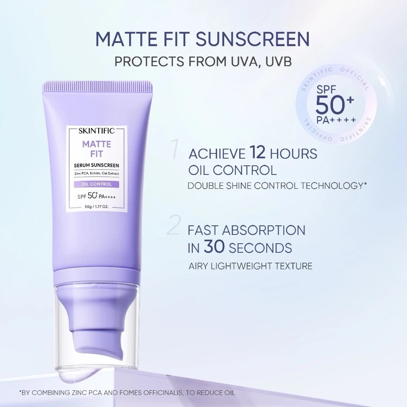 Skintific - Matte Fit Serum Sunscreen 30g SPF50+ PA++++ | Skin True to ...