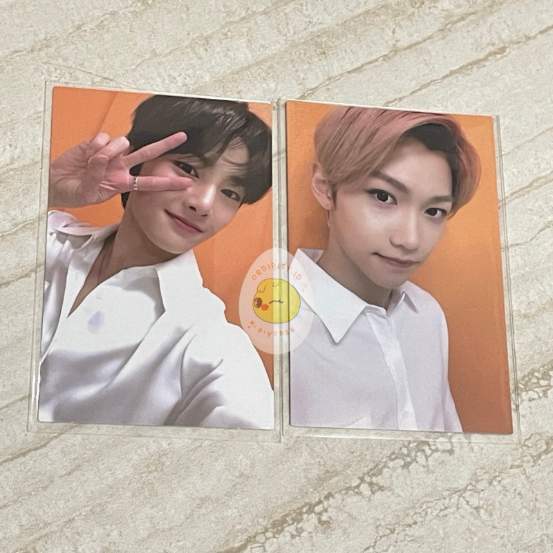 Photocard STRAY KIDS DOUBLE SIDE ORANGE DS OREN NOEASY FELIX IN JEONGIN ...