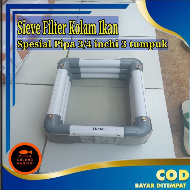 Sieve Filter fish pond pipe 3/4 stack 3 ready to use mesh 100 stainless ...