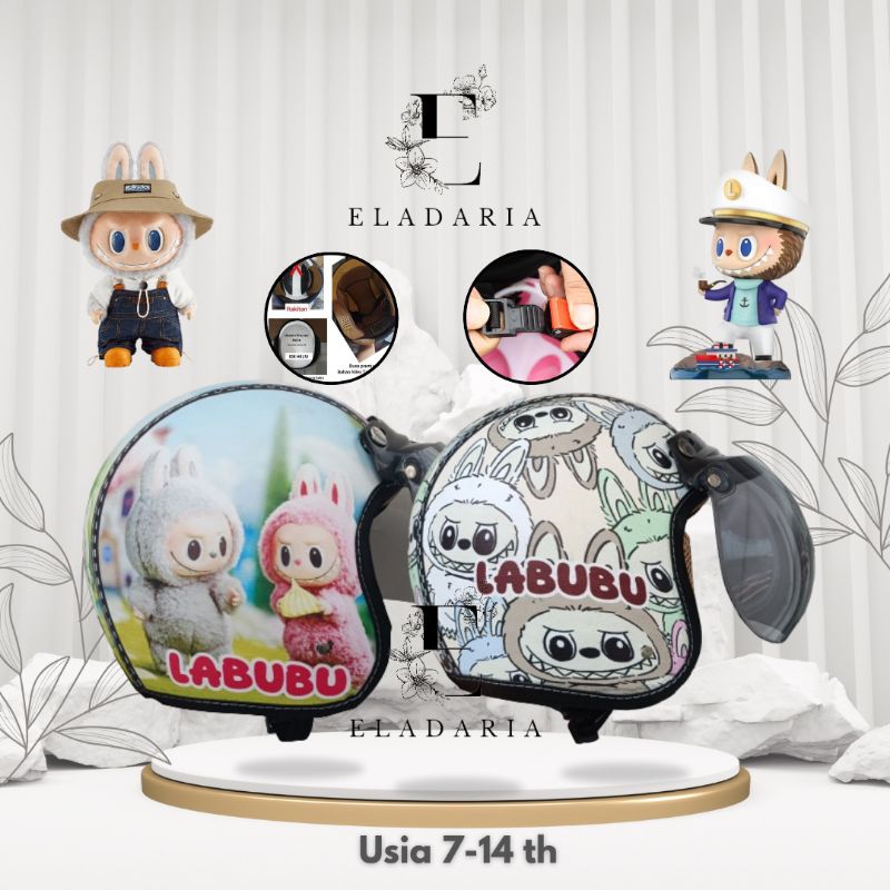 Bogo Helmet for Children Ages 7 8 9 10 11 12 13 14 Years Labubu Macaron ...