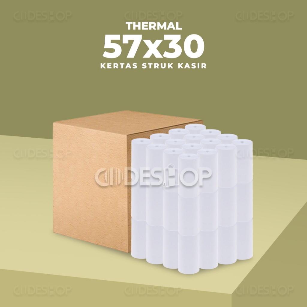 1 Box of Thermal Cash Register Paper 57x30mm / 57 x 30 / 57x30 mm ...
