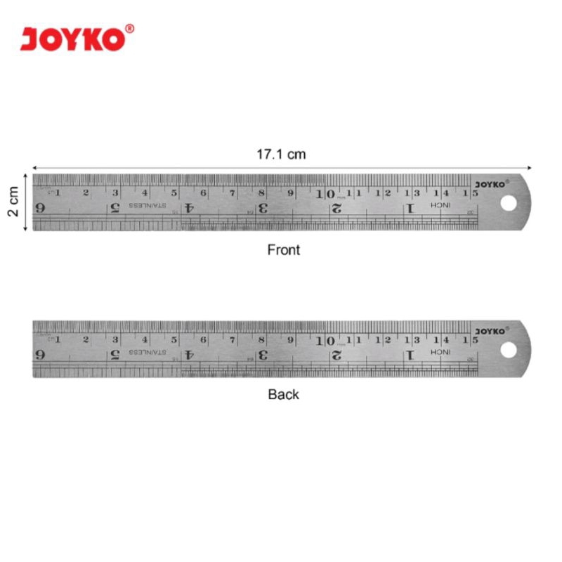 Hss-joyko Iron RULER STAINLESS Steel RULER ST15/15CM | Shopee Malaysia