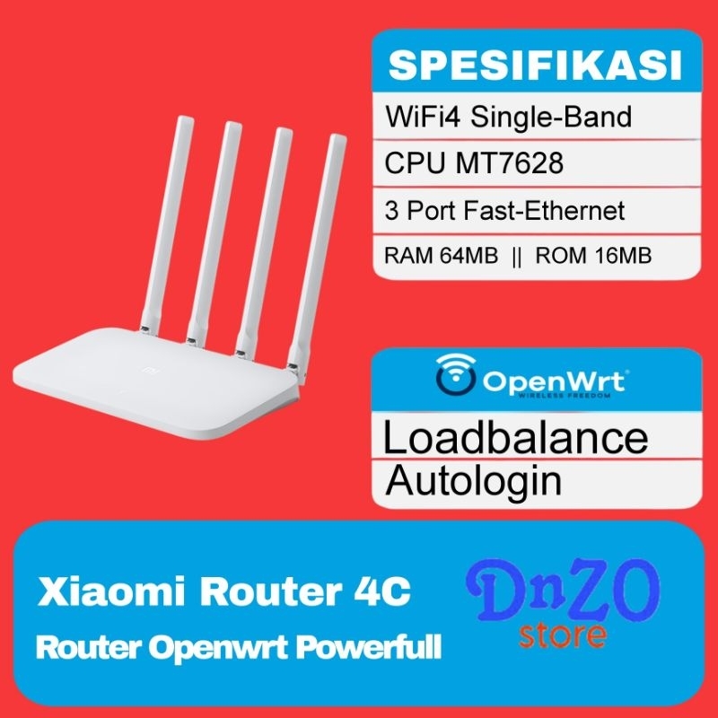 Mi 4c openwrt loadbalance autologin wms wifi.id seamless xiaomi wifi 2.4GHz, ssr, faswall ...