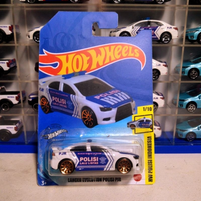 Diecast SCALE 1:64 HOTWHEELS MITSUBISHI LANCER EX CUSTOM POLICE CAR ...