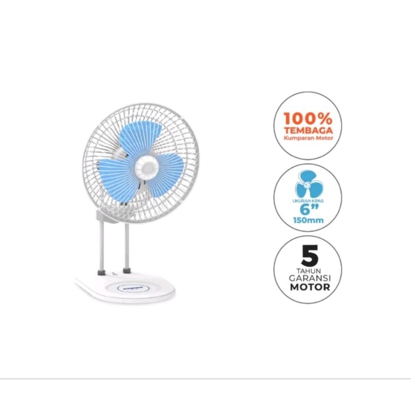 MASPION HF-606 FAN table fan small fan sitting fan wall fan | Shopee ...