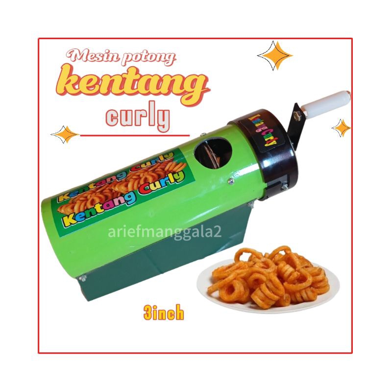 MESIN Viral!! Medium uk curly potato machine / D3 inch curly potato ...