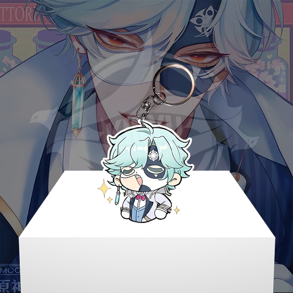 GANTUNGAN Anime Game Genshin Impact Dottore HP Keychain - Acrylic ...