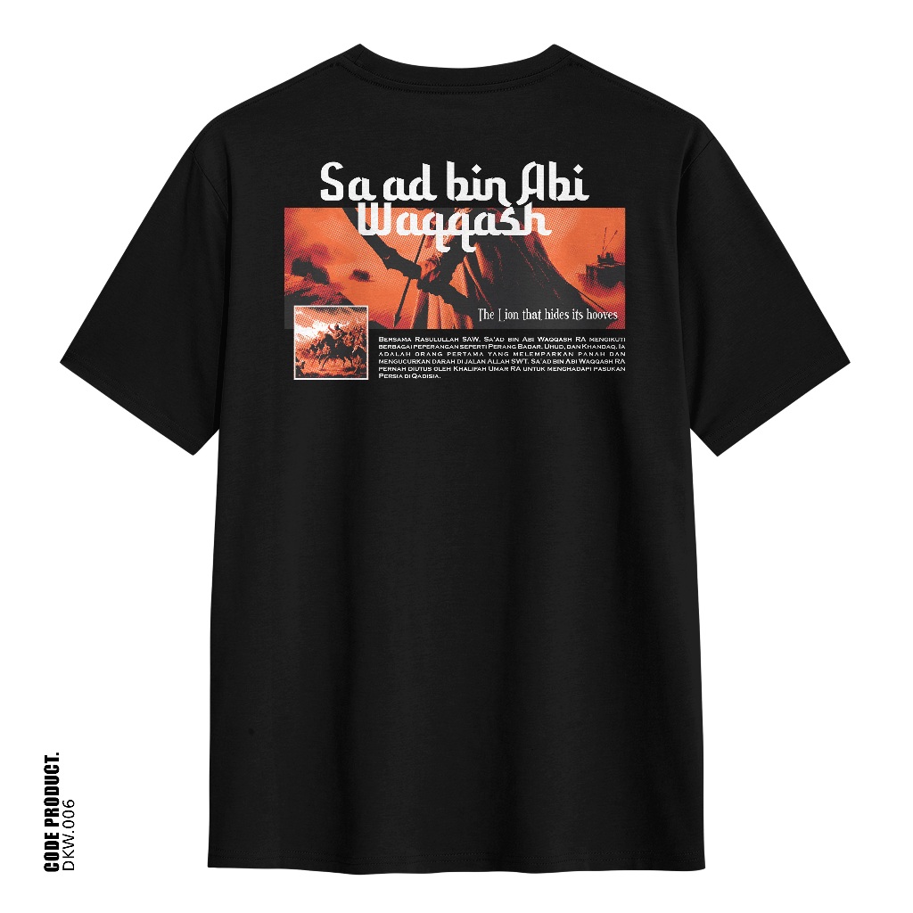 Tellow.co Tshirt - Kaos Dakwah Muslim - Saad bin Abi Waqqash, The Lion ...