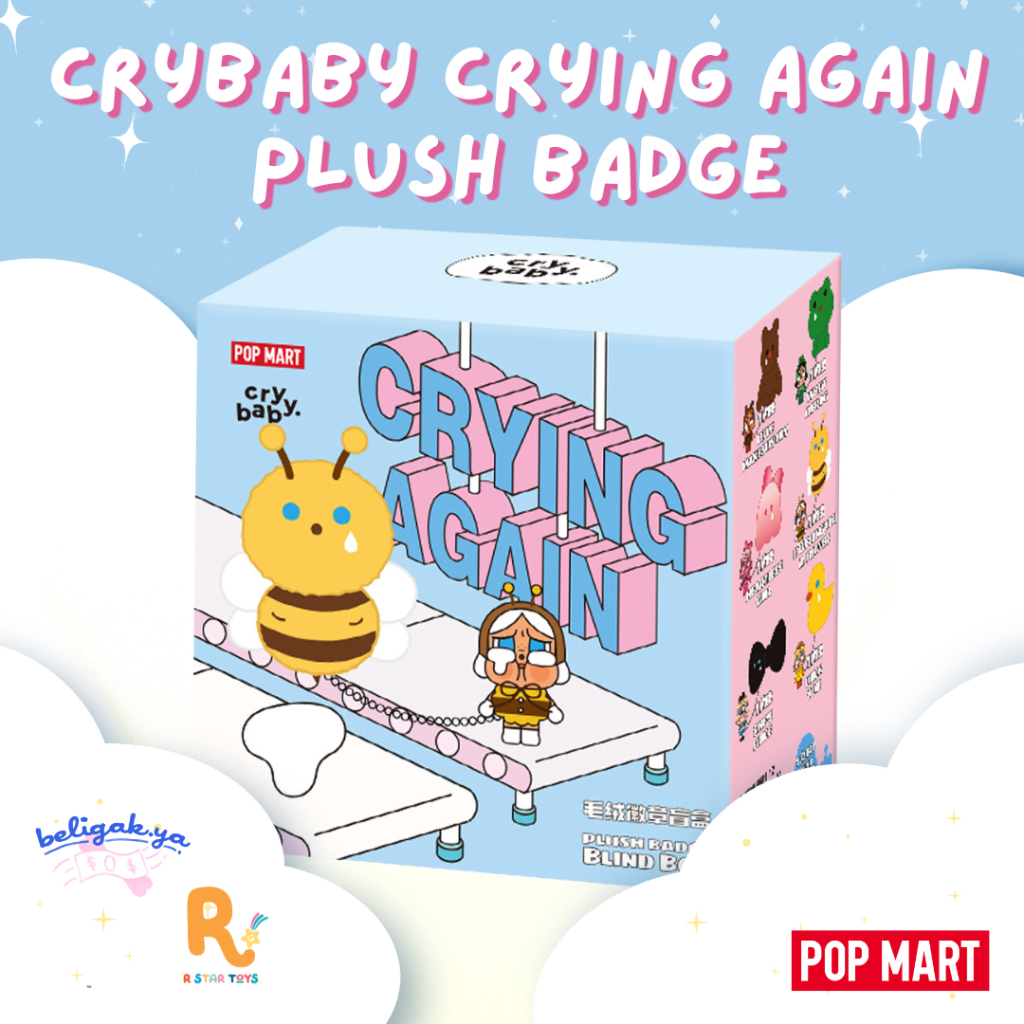 [READY] Crybaby Crying Again Series-Plush Badge Blind Box New POPMART ...