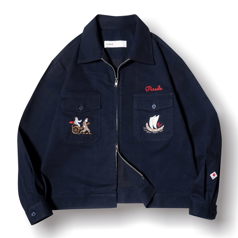 PARcelS - Port Navy Boxy Work Jacket | Shopee Malaysia
