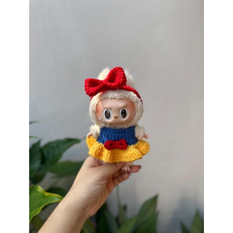Snow white Baju Labubu Outfits Dress Only Baju Doll Labubu 17cm Suit ...