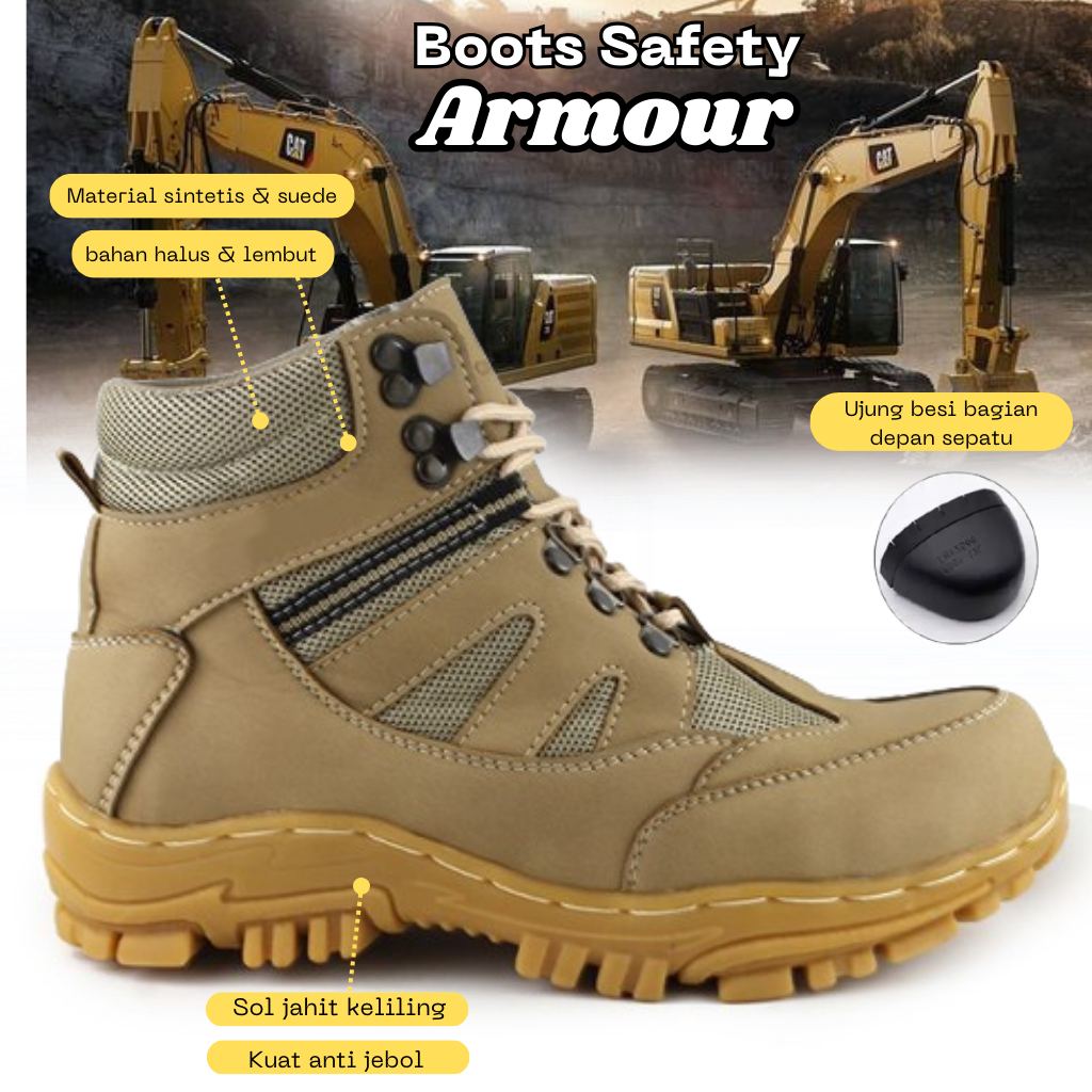 Men's Safety Shoes Steel Toe High Boots Original Armor Outdoor Tracking ...