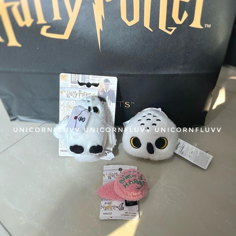 Miniso Harry Potter Hedwig owl doll plush keyring | Shopee Malaysia