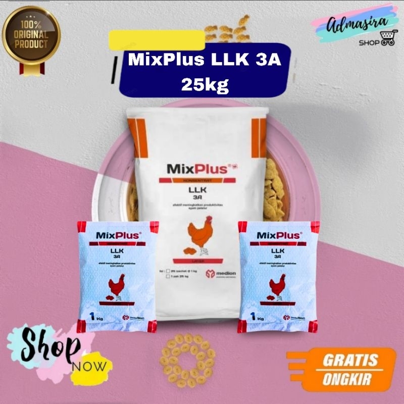 Mix Plus LLK 3A 25kg 1 Sack Premix for Laying Chickens Increases the Productivity of Laying ...