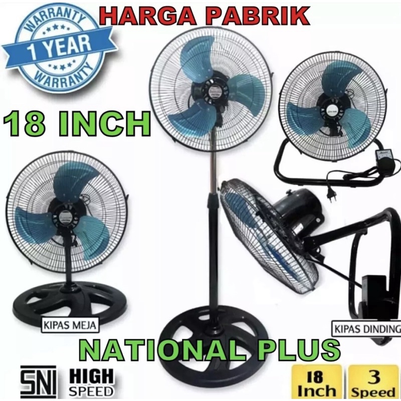 Jumbo Iron fan 18 NATIONAL PLUS NPLUS 3in1 TORNADO fan stand fan ...
