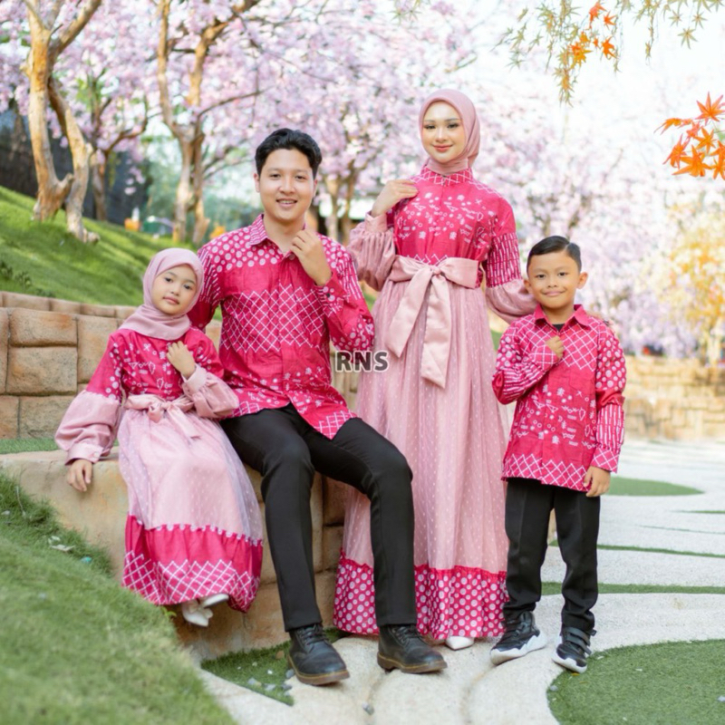 KATUN Aura raya family couple batik series premium quality combination ...