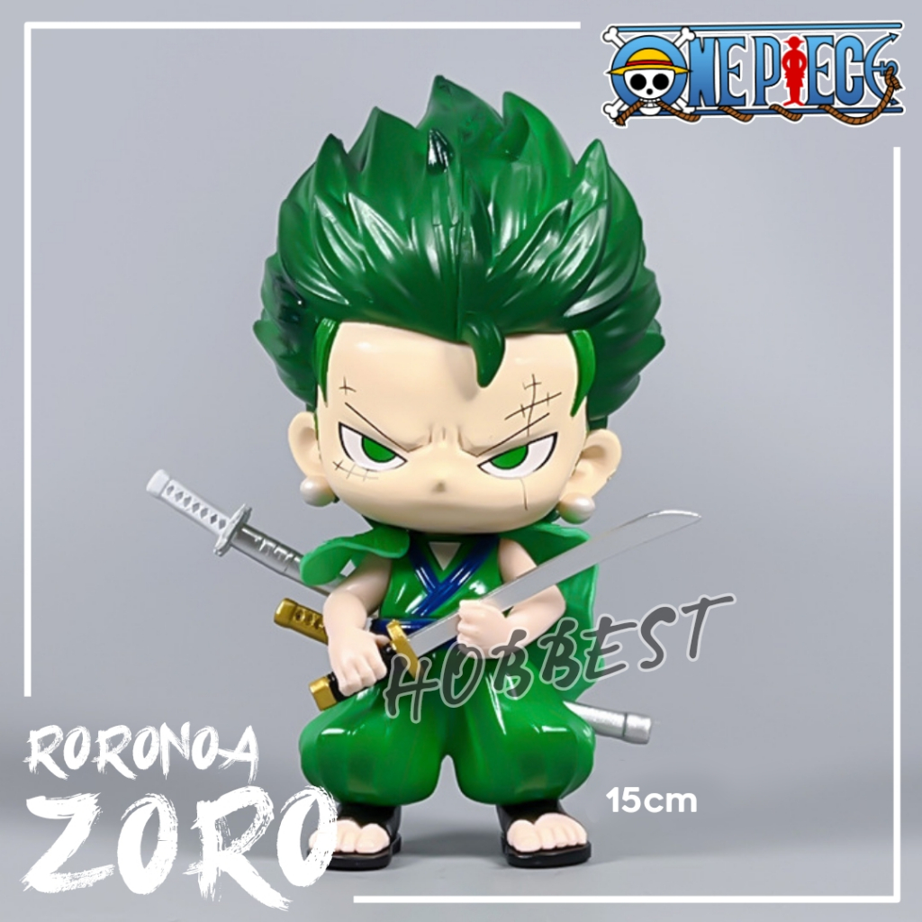 One PIECE RORONOA ZORO Chibi Action Figure - Miniature Display Toy Cake ...