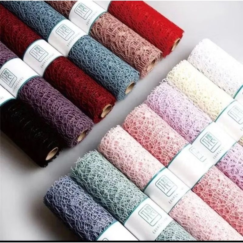 (De'flourish) Flower Mesh Korean Spider Net / Flower Wrapping Bouquet ...