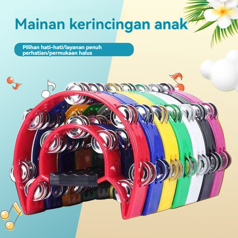 Tambourine Tambourine Speeds Half Moon Tambourine Rattle Circle Flower ...