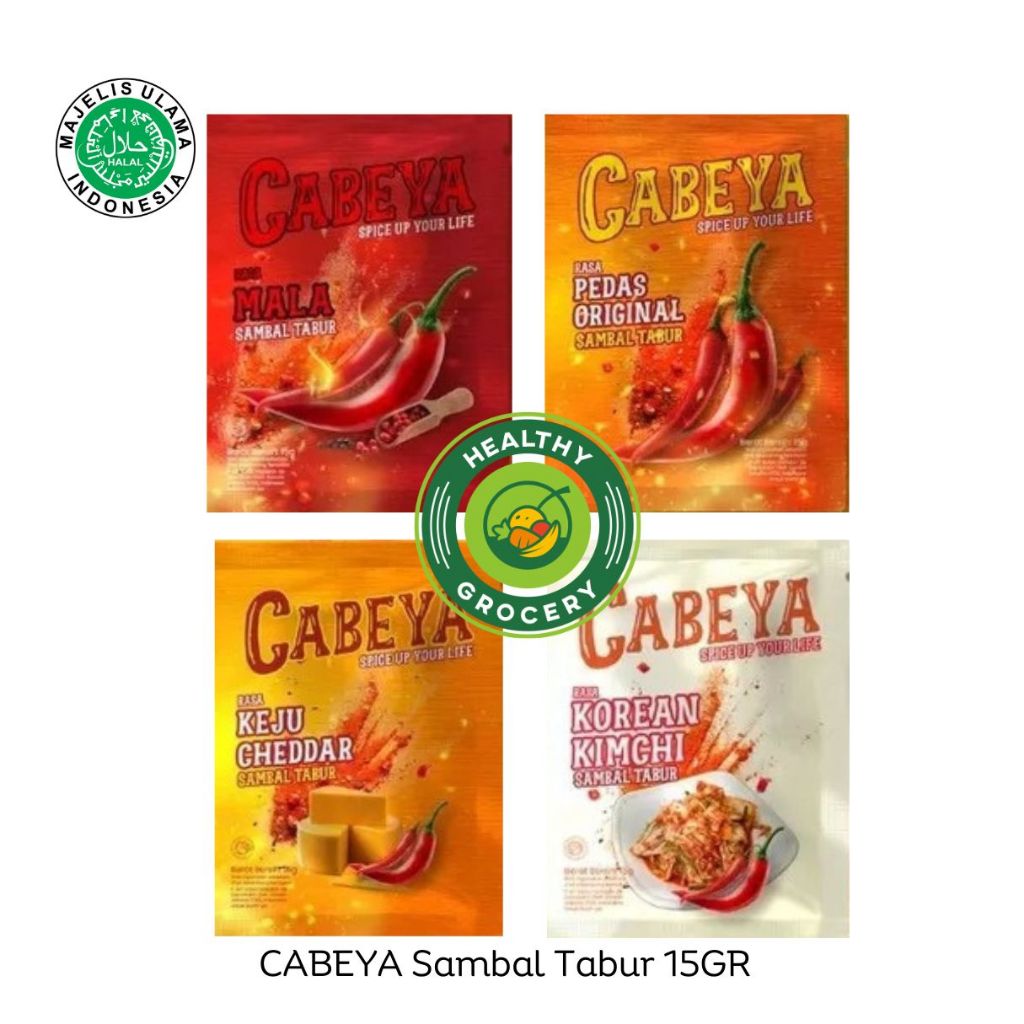Cabeya Sambal Tabur CHEDDAR CHEESE / MALA / ORIGINAL / KOREAN KIMCHI ...