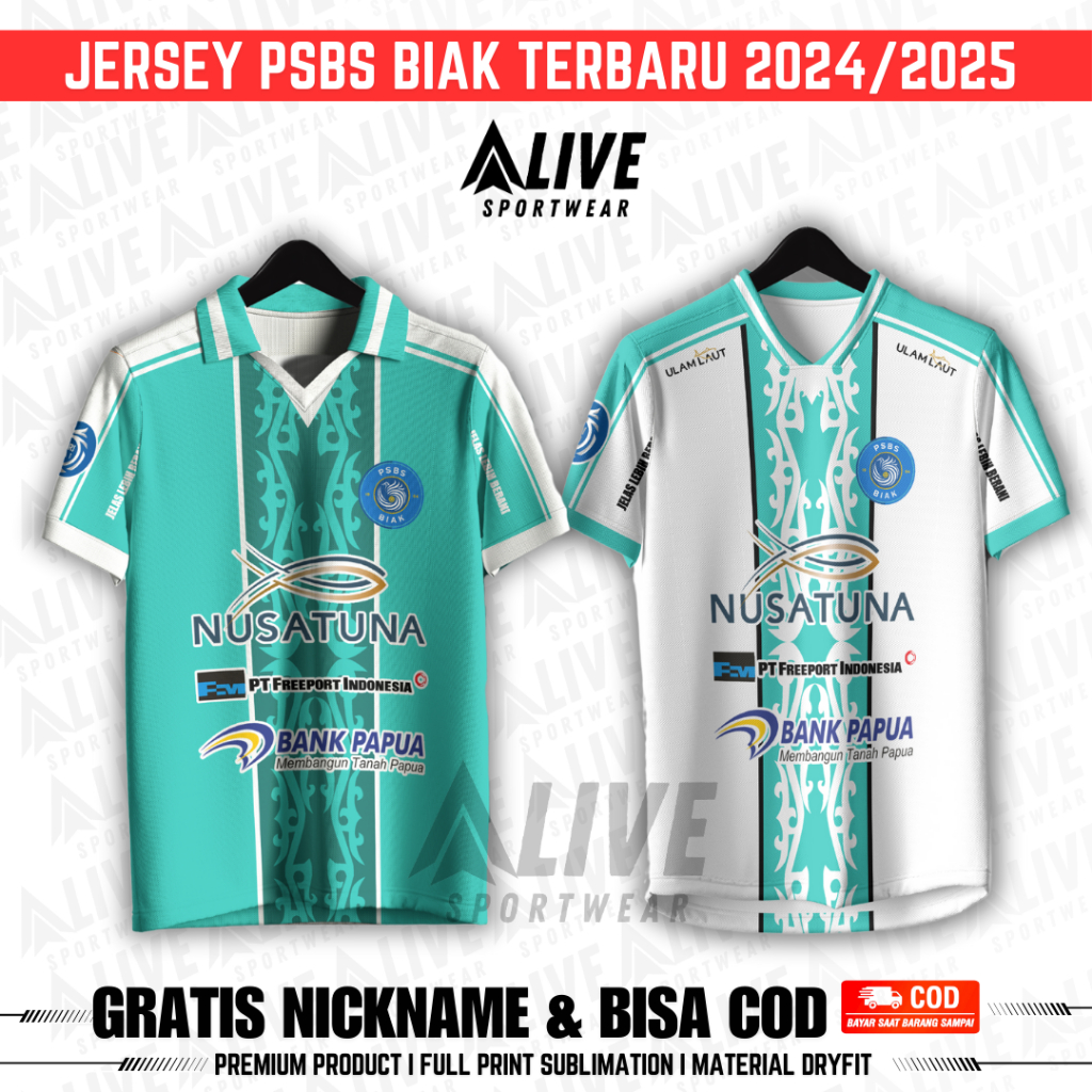 Latest PSBS Biak Jersey 2024/2025 Indonesian League Free to Put Name ...