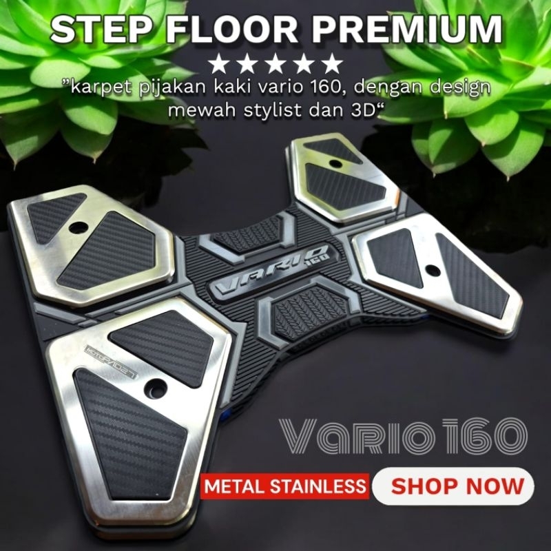 Vario 160 Steep Floor Vario 160 Motorcycle Carpet Stainless Rubber | Shopee Malaysia