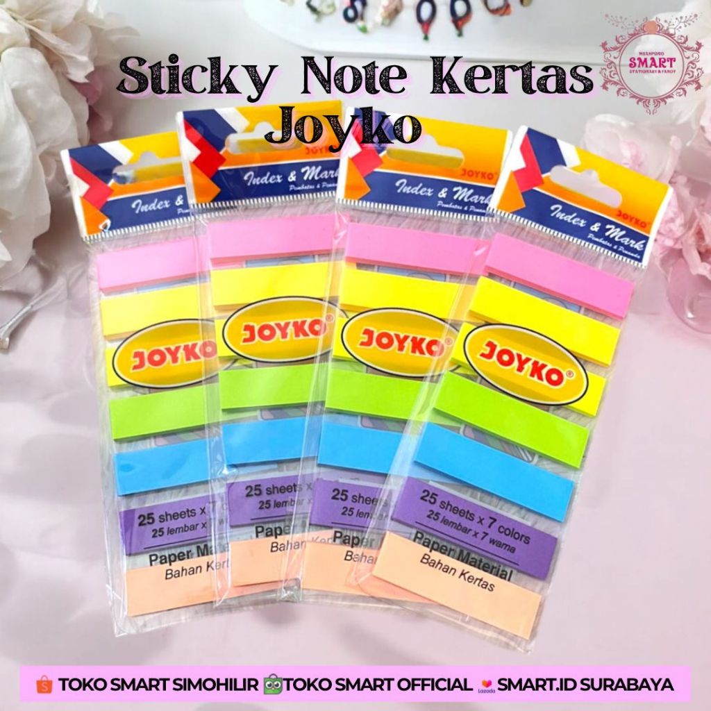 Sticky NOTE 7 JOYKO PAPER COLORS | Shopee Malaysia