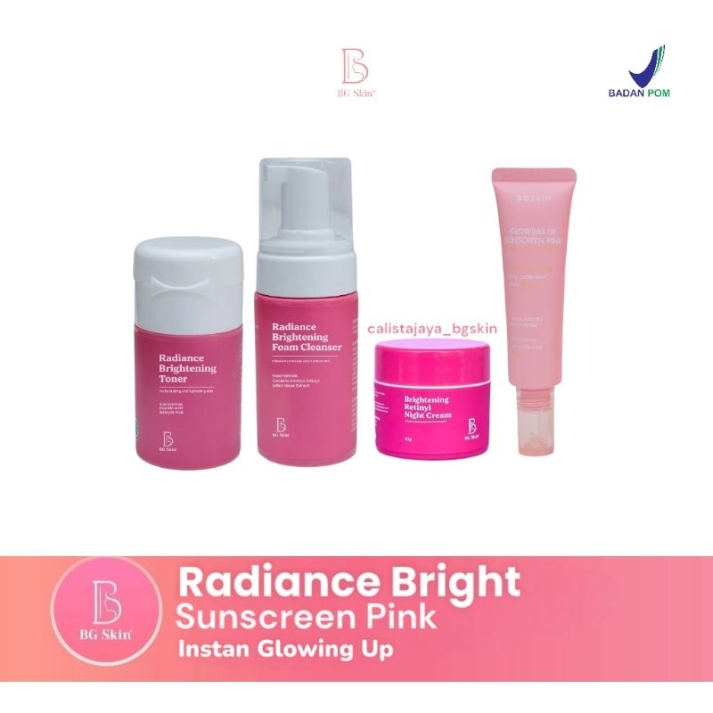 Brightening GLOW PINK PACKAGE / RADIANCE BRIGHT SUNSCREEN PINK BG SKIN ...