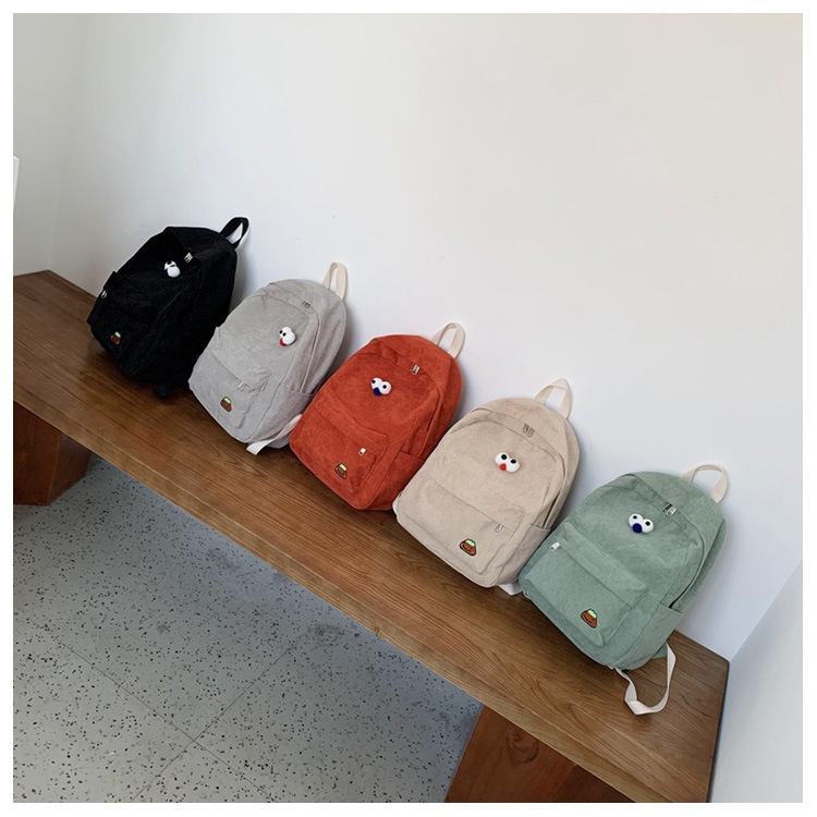 Natasha Backpack Women Cute Bag Corduroy Backpack Contemporary School ...