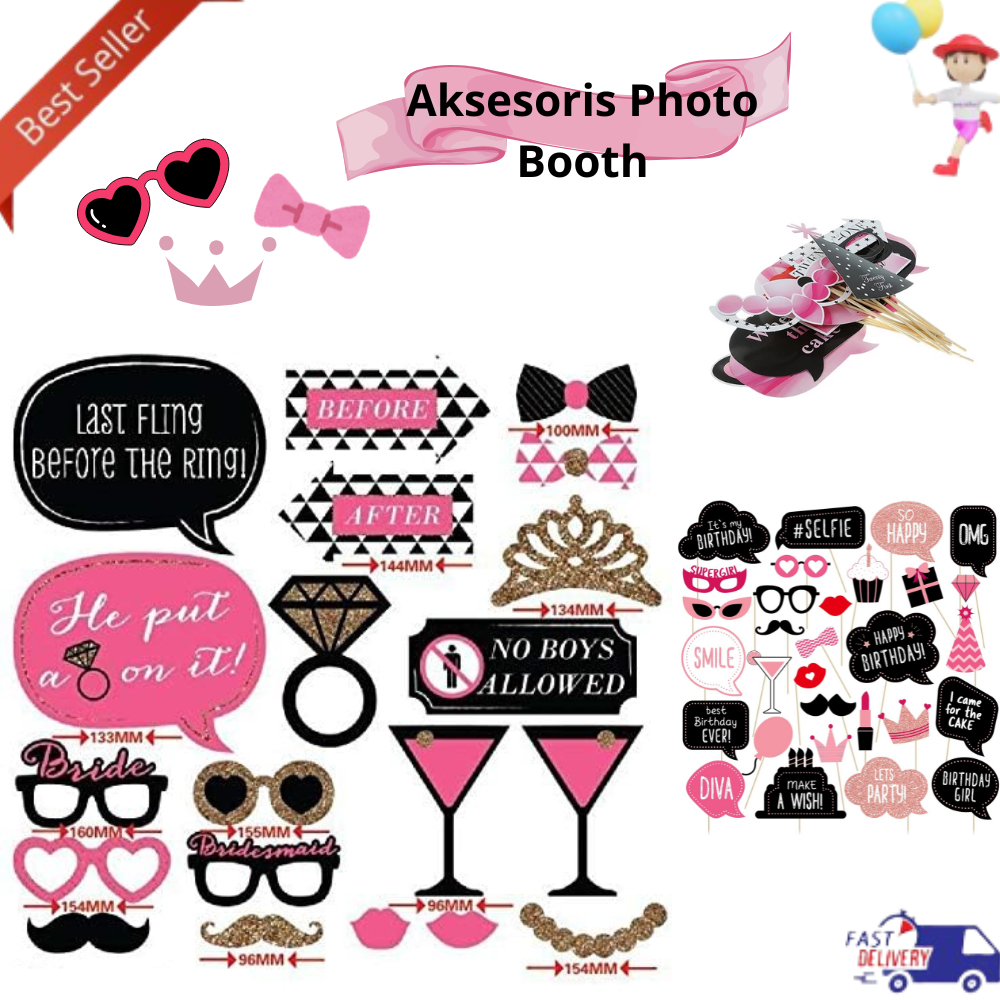Photo Booth Props Paper Photo Booth Accessories | Shopee Malaysia