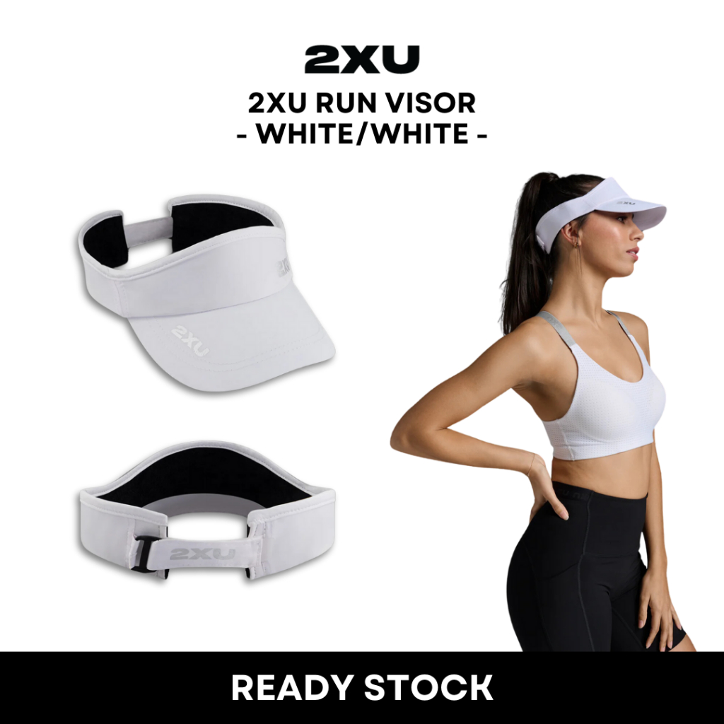 2xu Run Visor - White/White | Running Cap | Visor | | Shopee Malaysia