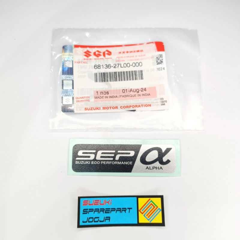 Suzuki Genuine Parts, 68136-27L00-000 Emblem, Sticker SEP Alpha, Suzuki ...