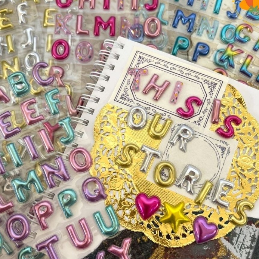 Bonus bloomingyouys 3D Alphabet sticker pastel letter stickers color ...