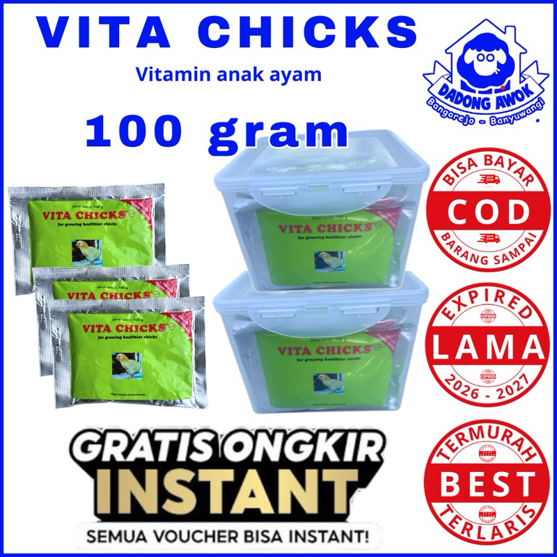 Vita chicks 100 grams 1 box (10 sachets) vitachick vitamin chicks ...