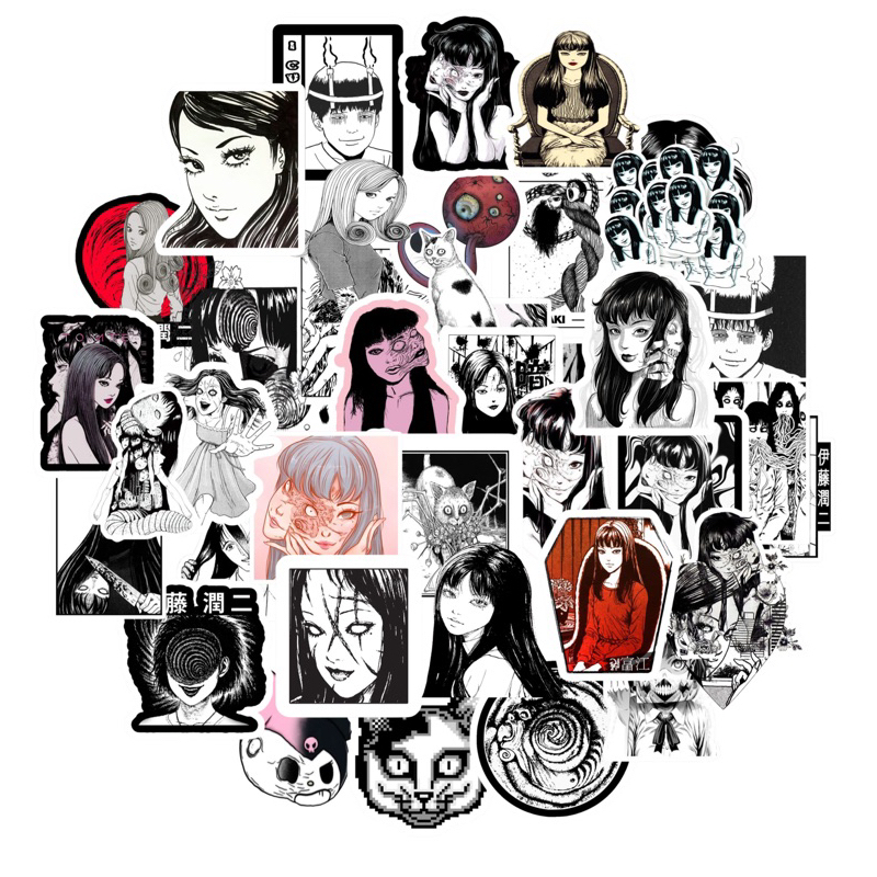 Junji ito (Tomie Kawakami / Uzumaki) Sticker Packs 30+ Pcs Waterproof ...