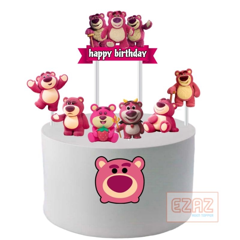 Lotso, lotso toppers, cake toppers, happy birthday lotso, lotso theme ...