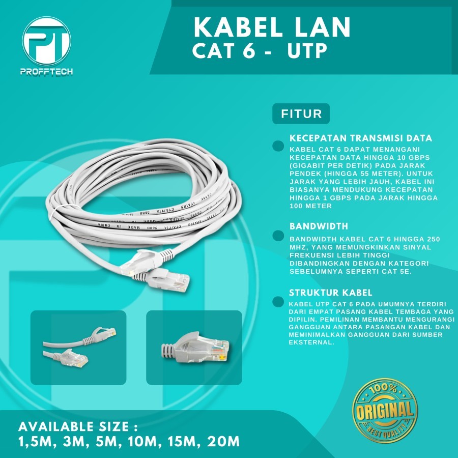 Cat6 UTP Lan Cable 15 Meters Cat 6 UTP Lan Cable 50 Meter Cat 6 UTP ...