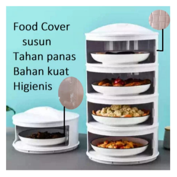 Food Cover 4 layers/Warm Food Cover Anti-Dust Multi-tiered Serving ...