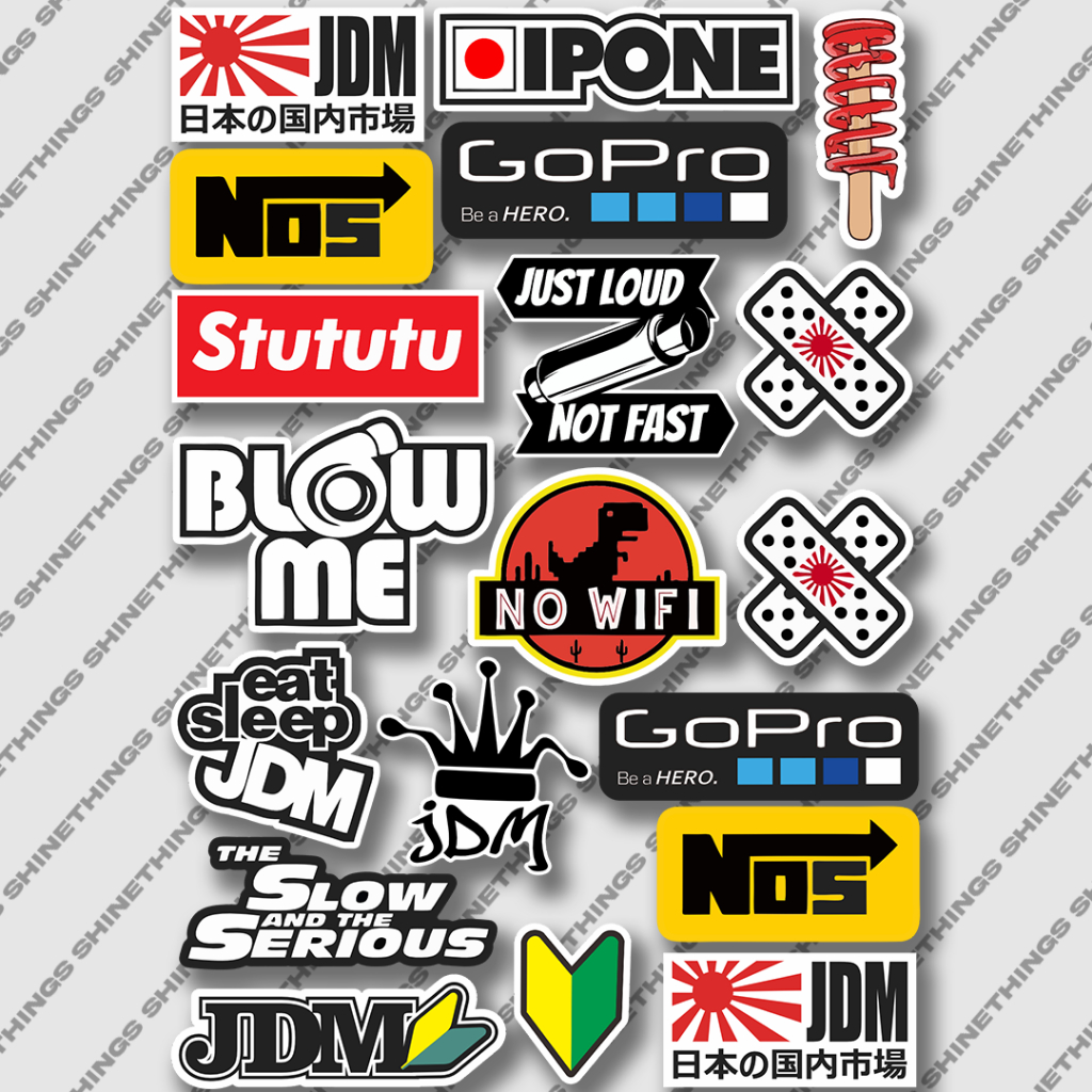 HP Waterproof JDM racing Sticker || Racing sticker cellphone case ...