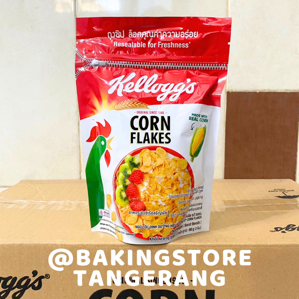 Cereal Corn Flakes Pouch Kellogg's 60 gr | Kellogs Corn Cereal | Shopee ...