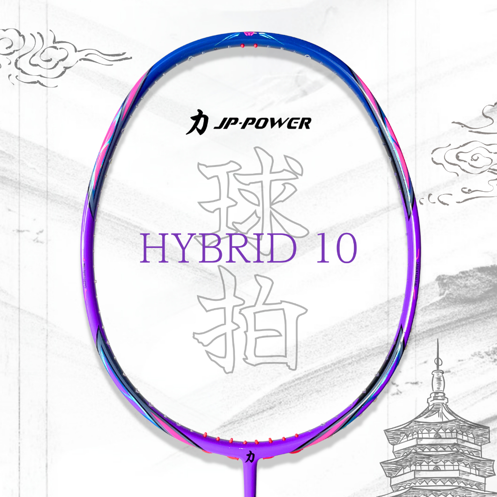 Jp POWER Badminton Racket Hybrid 10 Original Badminton Racket 4U 35 Lbs ...