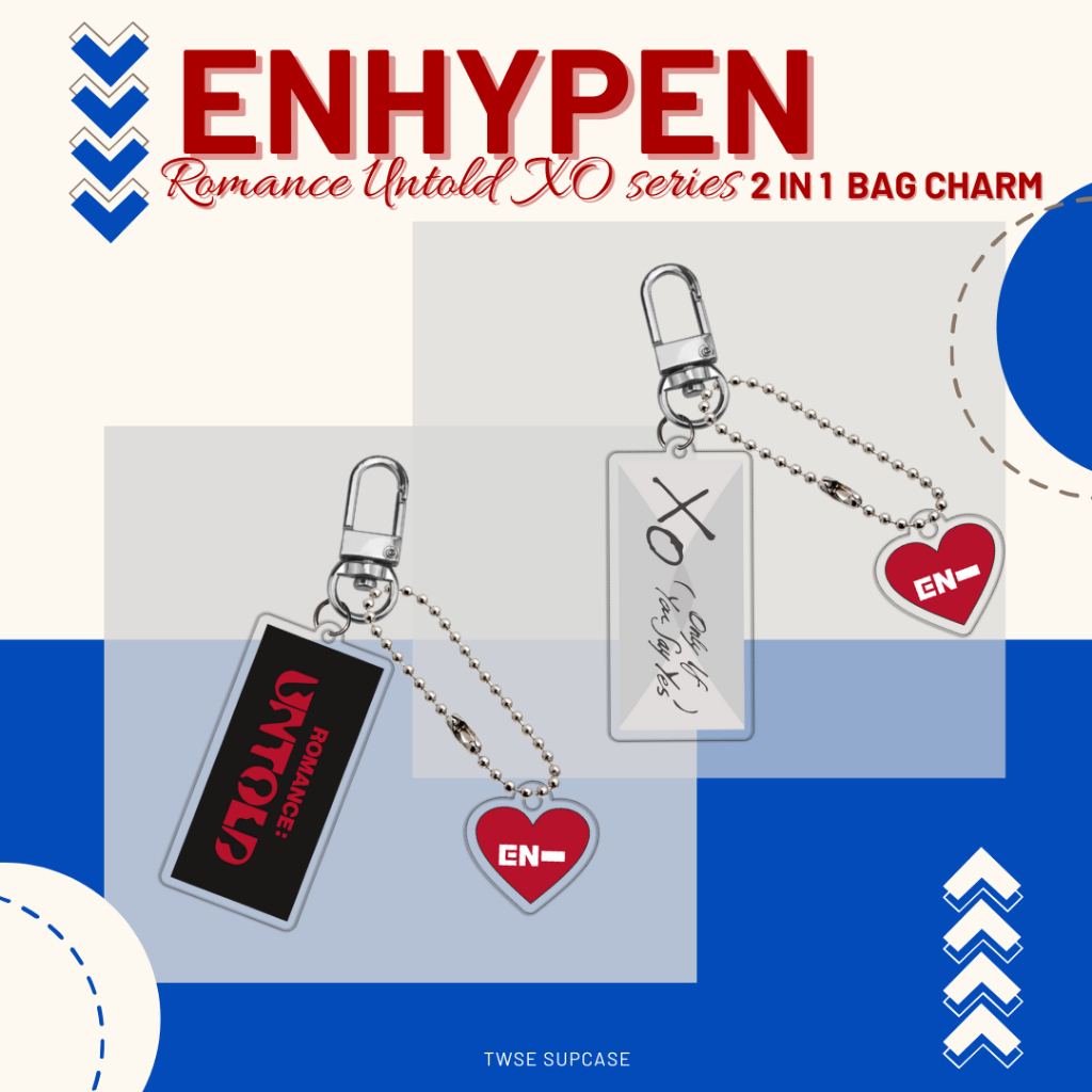 2in1 BAG CHARM ENHYPEN ROMANCE UNTOLD XO SERIES FANMADE KEYCHAIN PHONE ...