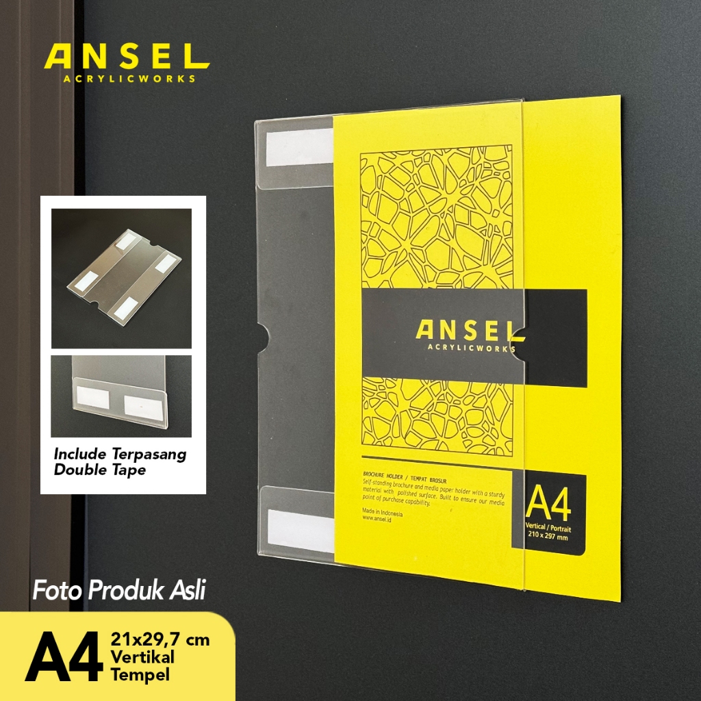 Ansel Acrylic Wall Mount Frame - Brochure Frame Poster Flyer Sign - A4 ...