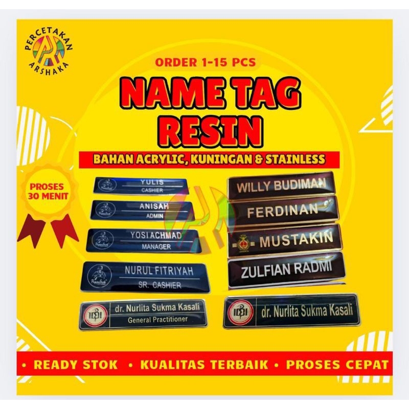 Nametag / Name Tag / Chest Name / Custom Nameplate | Shopee Malaysia
